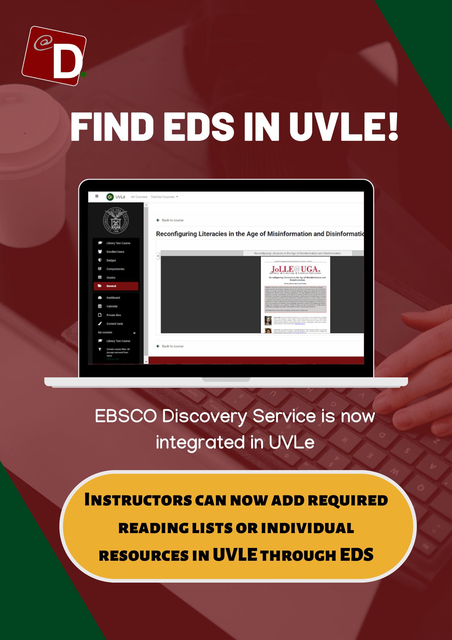 EDS Integration in UVLE – The University Library, University of the ...