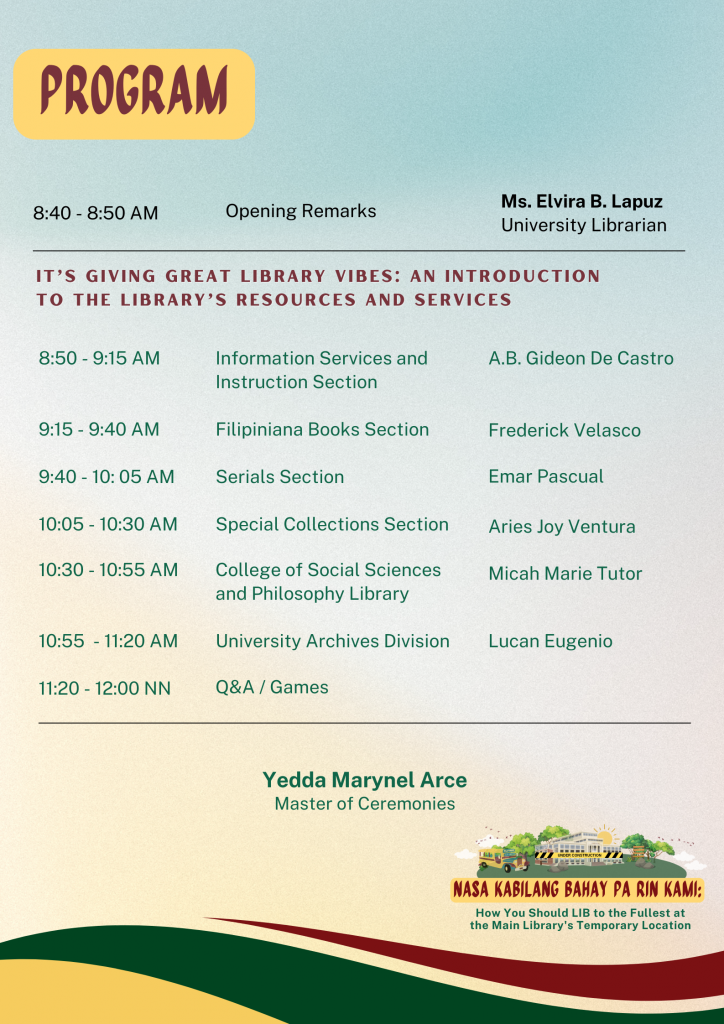 General Library Orientation 2023: Nasa Kabilang Bahay Pa Rin Kami: How ...