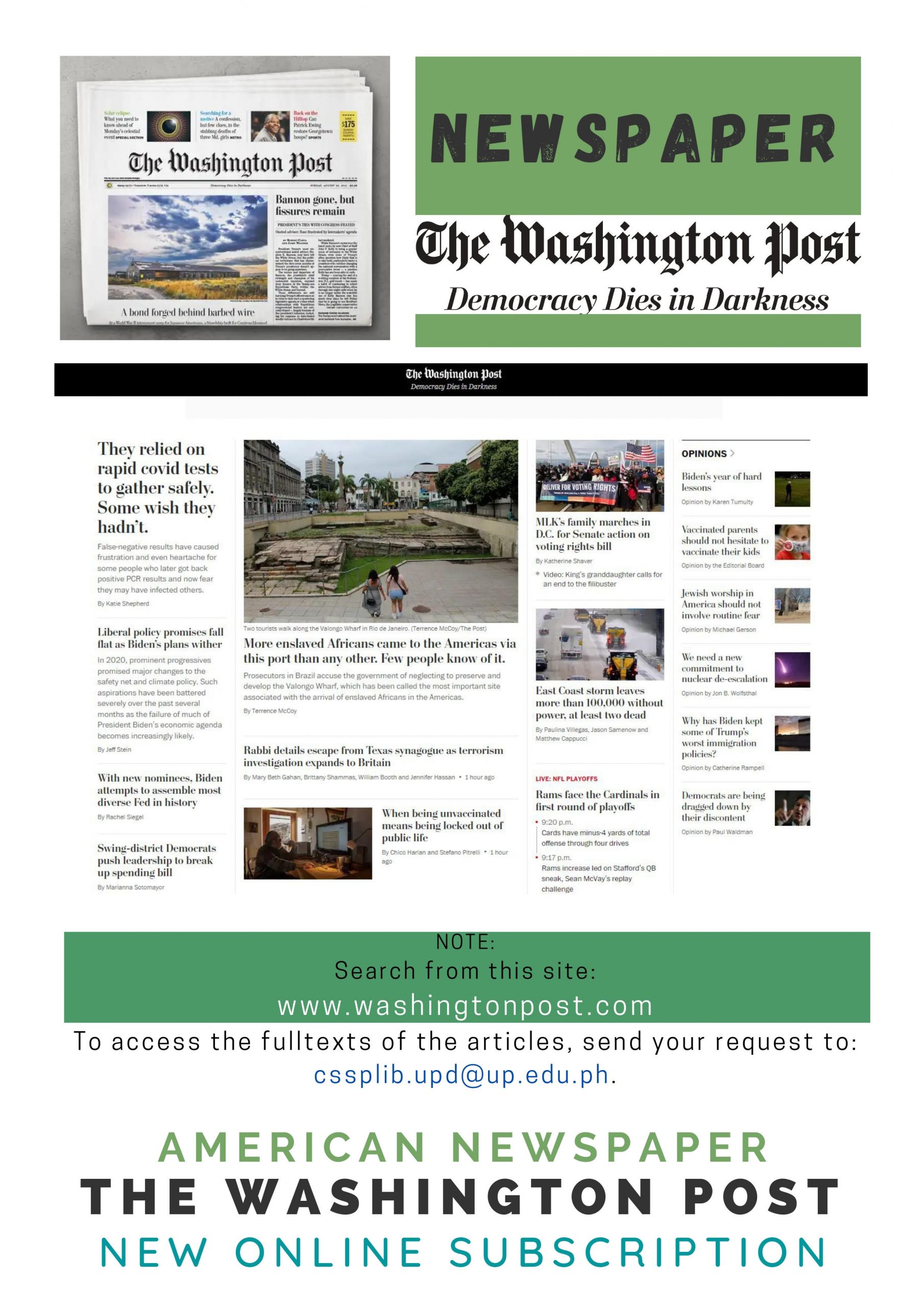 Washington Post – The University Library, University of the Philippines ...